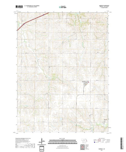 USGS US Topo 7.5-minute map for Murdock NE 2021 – American Map Store