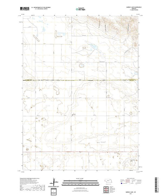 USGS US Topo 7.5-minute map for Murray Lake NE 2021 – American Map Store