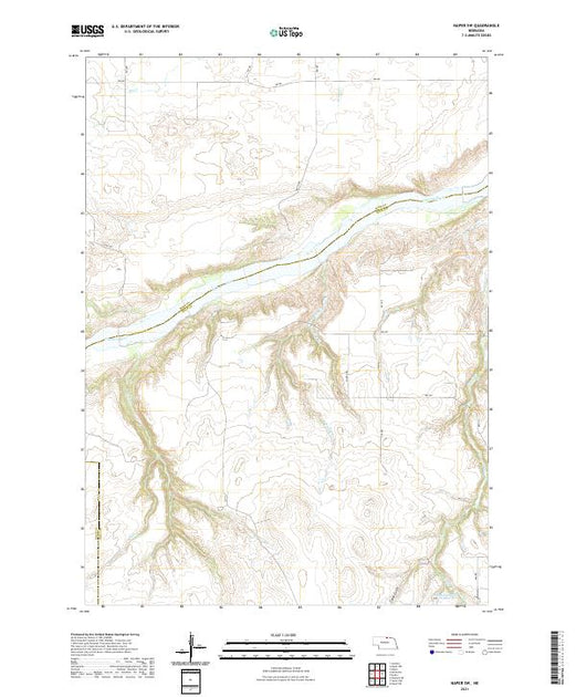 USGS US Topo 7.5-minute map for Naper SW NE 2021 – American Map Store