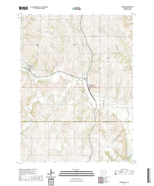 USGS US Topo 7.5-minute map for Nehawka NEIA 2021 – American Map Store
