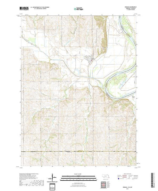 USGS US Topo 7.5-minute map for Nemaha NEMO 2021 – American Map Store