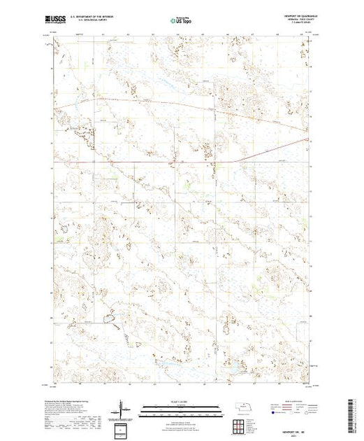 USGS US Topo 7.5-minute map for Newport SW NE 2021 – American Map Store