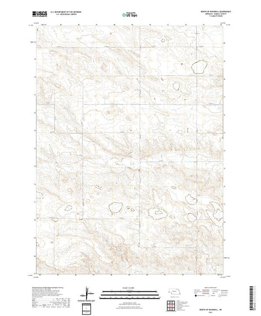 USGS US Topo 7.5-minute map for North of Bushnell NE 2021 – American ...