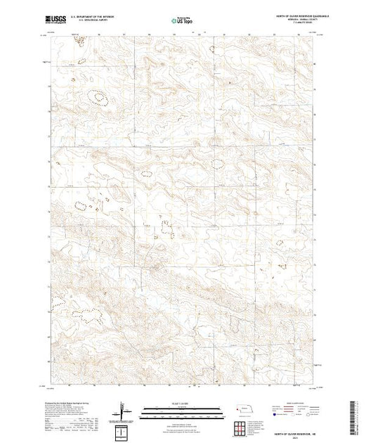 USGS US Topo 7.5-minute map for North of Oliver Reservoir NE 2021 ...