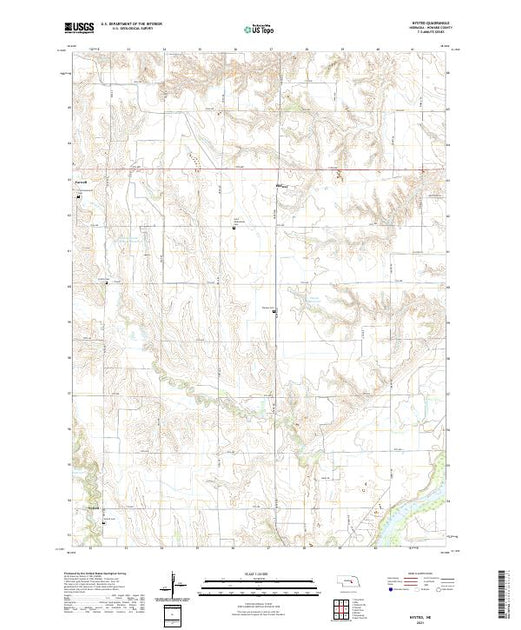 USGS US Topo 7.5-minute map for Nysted NE 2021 – American Map Store