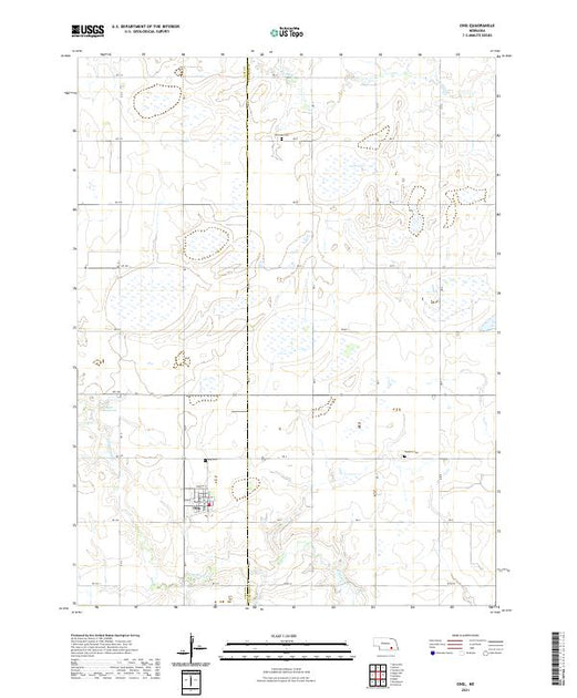USGS US Topo 7.5-minute map for Ong NE 2021 – American Map Store