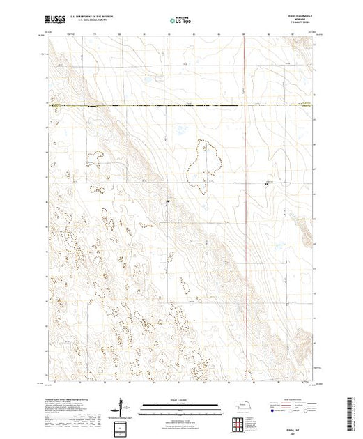 USGS US Topo 7.5-minute map for Ough NE 2021 – American Map Store