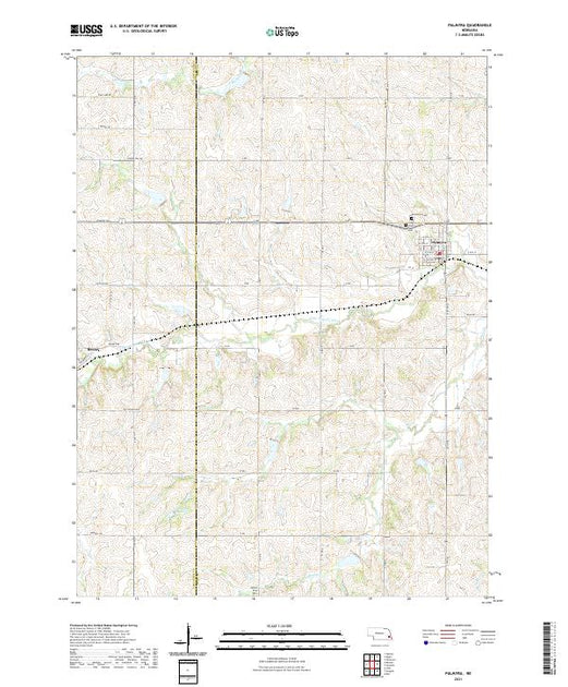 USGS US Topo 7.5-minute map for Palmyra NE 2021 – American Map Store