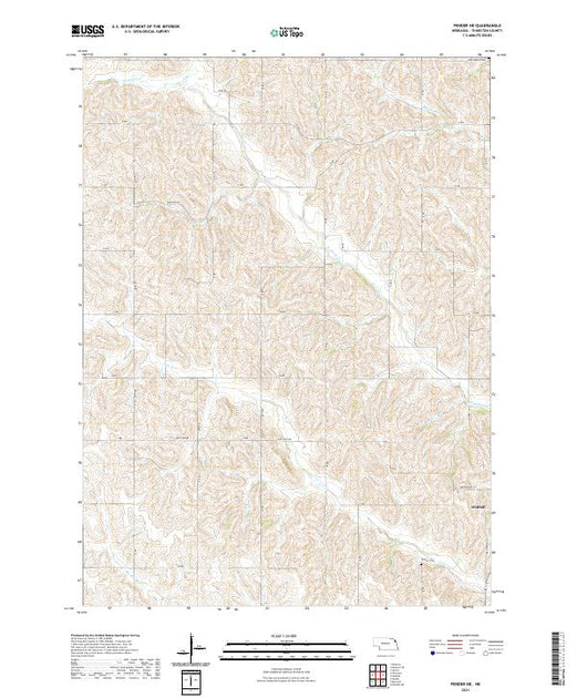 USGS US Topo 7.5-minute map for Pender NE NE 2021 – American Map Store