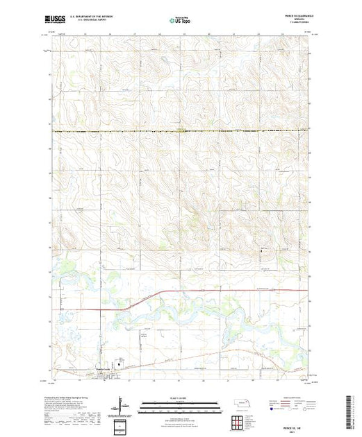 USGS US Topo 7.5-minute map for Pierce SE NE 2021 – American Map Store