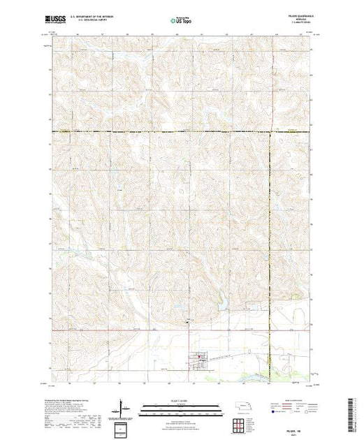 USGS US Topo 7.5-minute map for Pilger NE 2021 – American Map Store