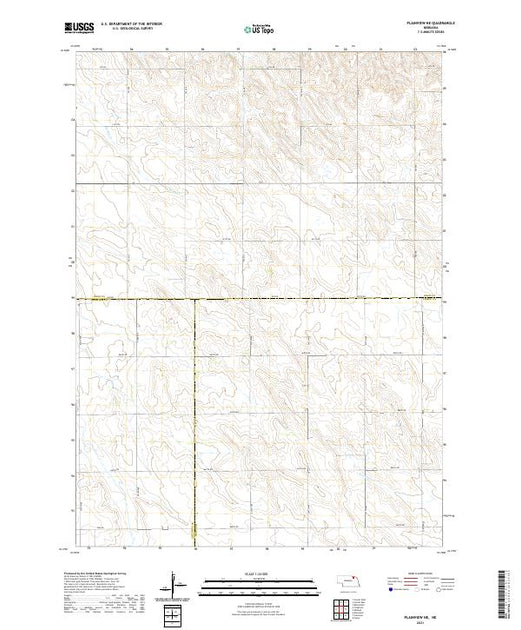 USGS US Topo 7.5-minute map for Plainview NE NE 2021 – American Map Store