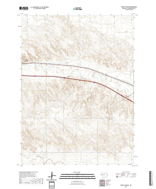 USGS US Topo 7.5-minute map for Point of Rocks NE 2021 – American Map Store