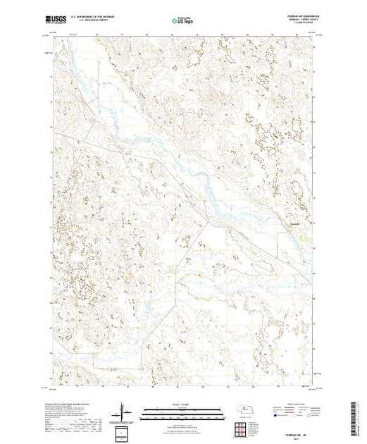 USGS US Topo 7.5-minute map for Purdum NW NE 2021 – American Map Store