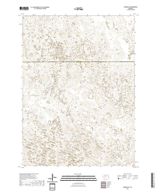 USGS US Topo 7.5-minute map for Purdum SW NE 2021 – American Map Store