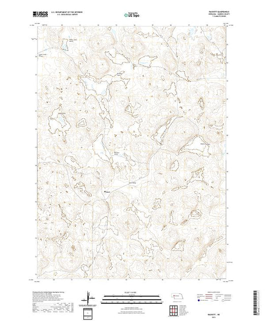 USGS US Topo 7.5-minute map for Rackett NE 2021 – American Map Store