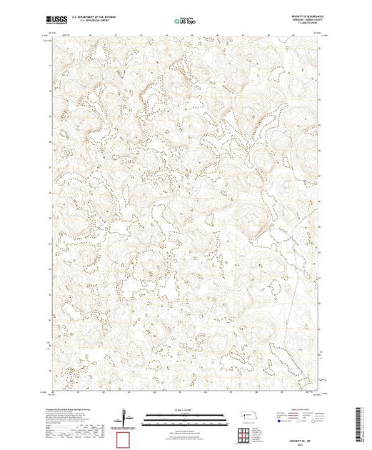 USGS US Topo 7.5-minute map for Rackett SE NE 2021 – American Map Store