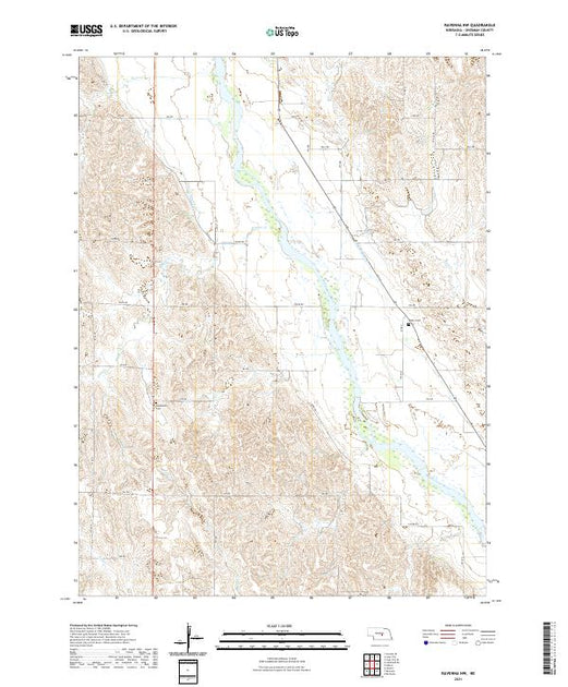 USGS US Topo 7.5-minute map for Ravenna NW NE 2021 – American Map Store