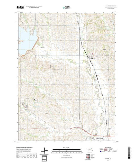 USGS US Topo 7.5-minute map for Raymond NE 2021 – American Map Store