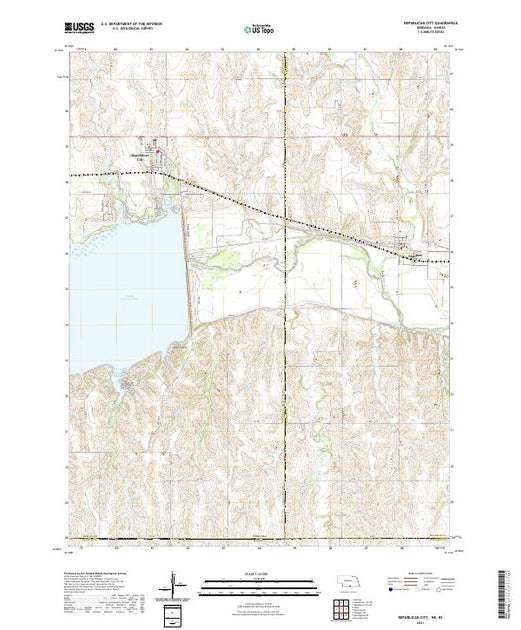 USGS US Topo 7.5-minute map for Republican City NEKS 2021 – American ...
