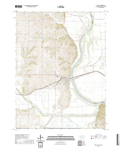USGS US Topo 7.5-minute map for Rulo NEMOKS 2021 – American Map Store