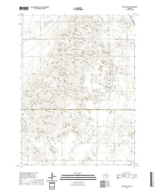 USGS US Topo 7.5-minute map for Saint Paul SW NE 2021 – American Map Store