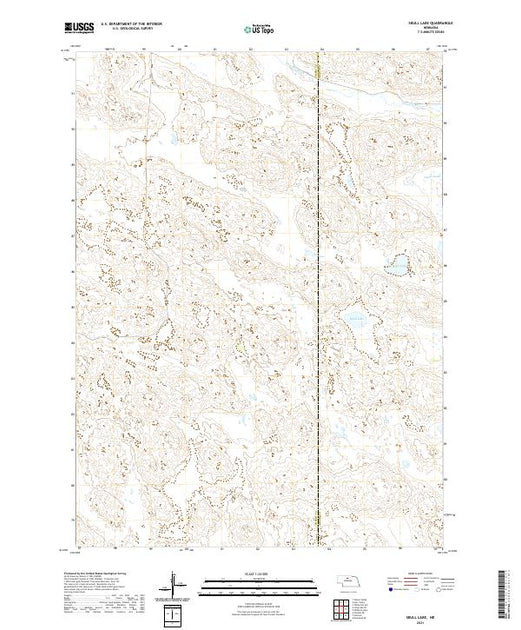 USGS US Topo 7.5-minute map for Skull Lake NE 2021 – American Map Store