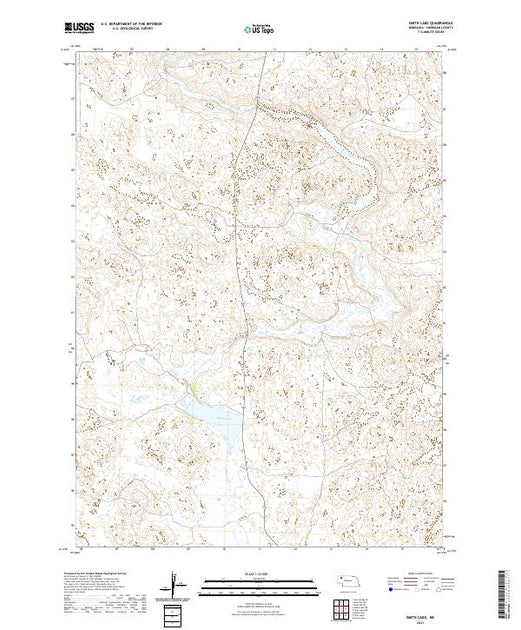 USGS US Topo 7.5-minute map for Smith Lake NE 2021 – American Map Store