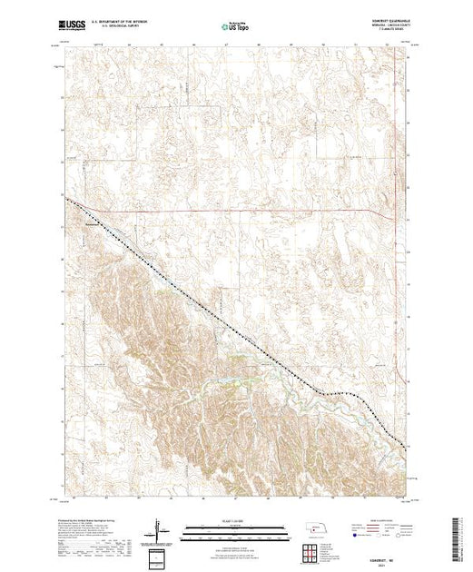 USGS US Topo 7.5-minute map for Somerset NE 2021 – American Map Store
