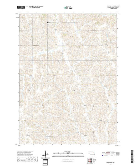 USGS US Topo 7.5-minute map for Stanton SW NE 2021 – American Map Store