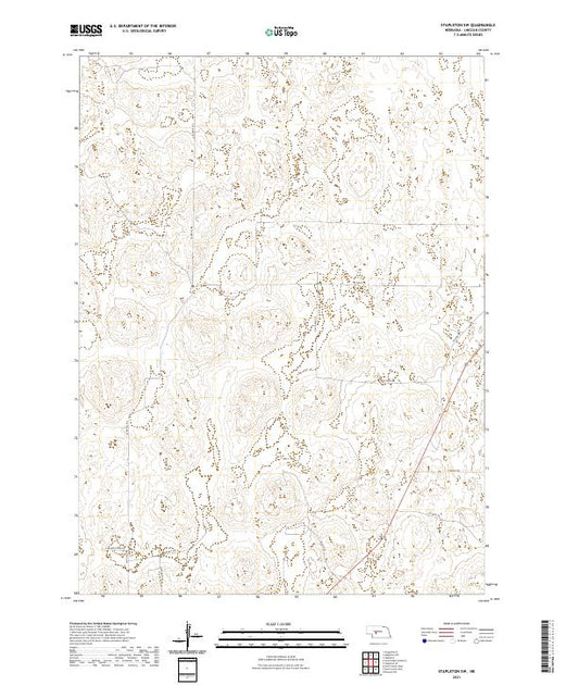 USGS US Topo 7.5-minute map for Stapleton SW NE 2021 – American Map Store