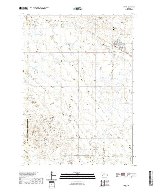 USGS US Topo 7.5-minute map for Stuart NE 2021 – American Map Store