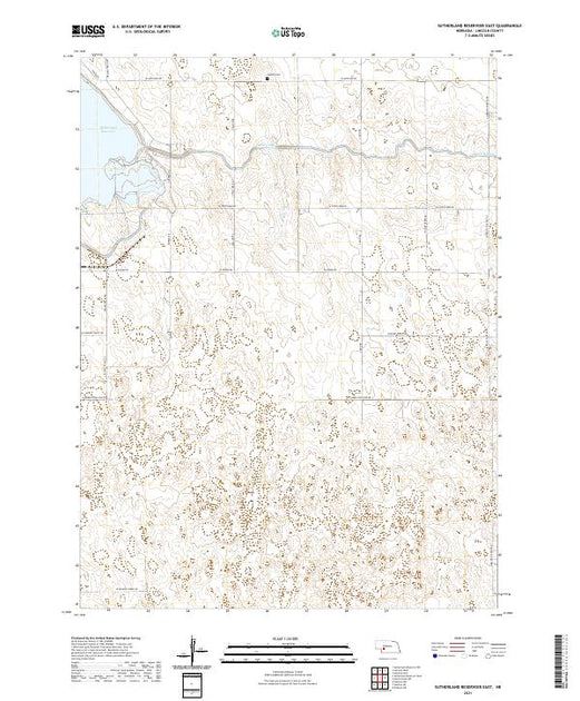 USGS US Topo 7.5-minute map for Sutherland Reservoir East NE 2021 ...