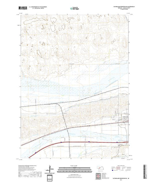 USGS US Topo 7.5-minute map for Sutherland Reservoir NW NE 2021 ...