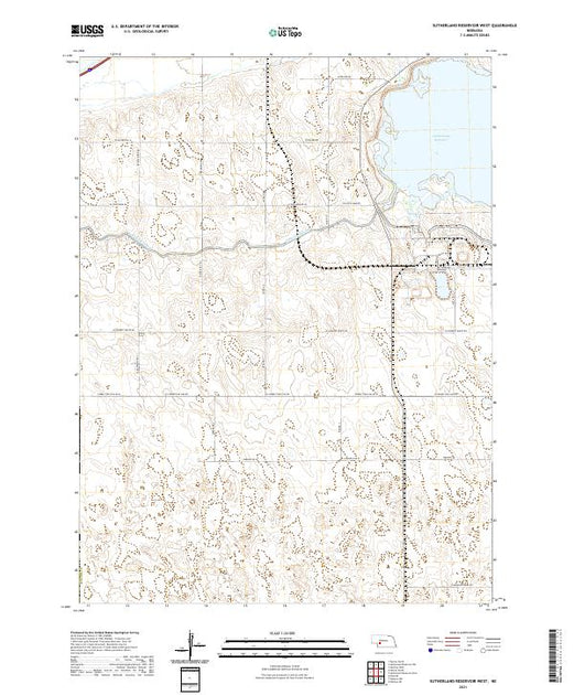 USGS US Topo 7.5-minute map for Sutherland Reservoir West NE 2021 ...