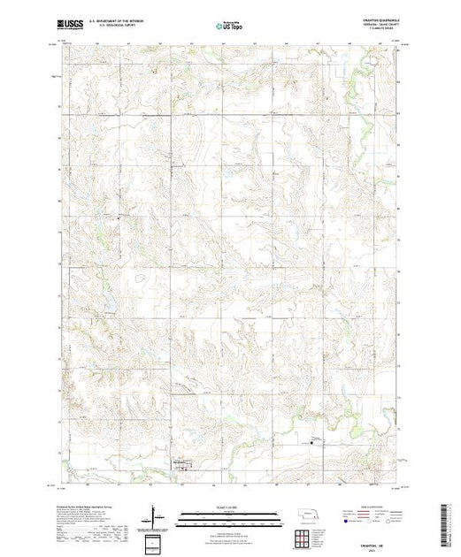 USGS US Topo 7.5-minute map for Swanton NE 2021 – American Map Store