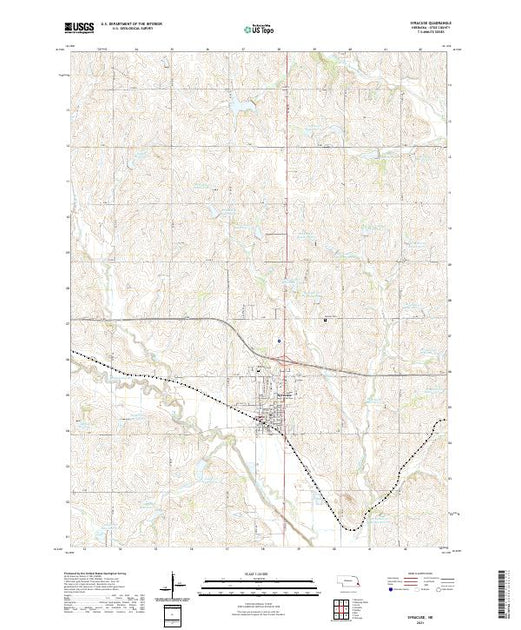 USGS US Topo 7.5-minute map for Syracuse NE 2021 – American Map Store