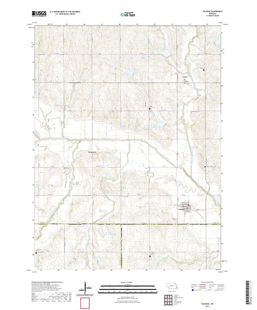 USGS US Topo 7.5-minute map for Talmage NE 2021 – American Map Store