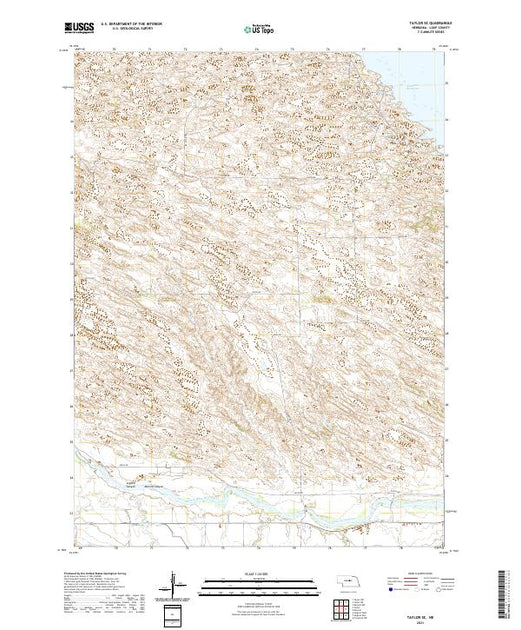 USGS US Topo 7.5-minute map for Taylor SE NE 2021 – American Map Store