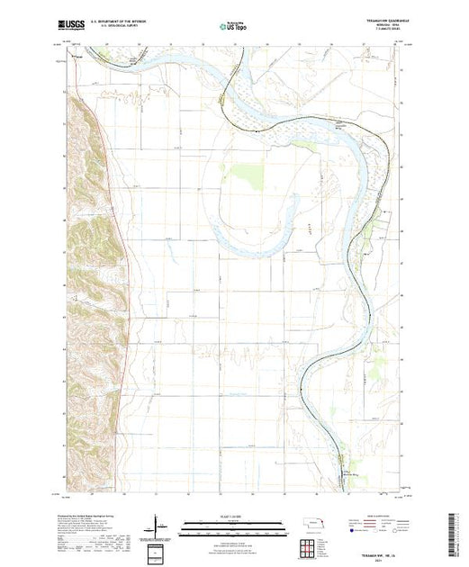 USGS US Topo 7.5-minute map for Tekamah NW NEIA 2021 – American Map Store