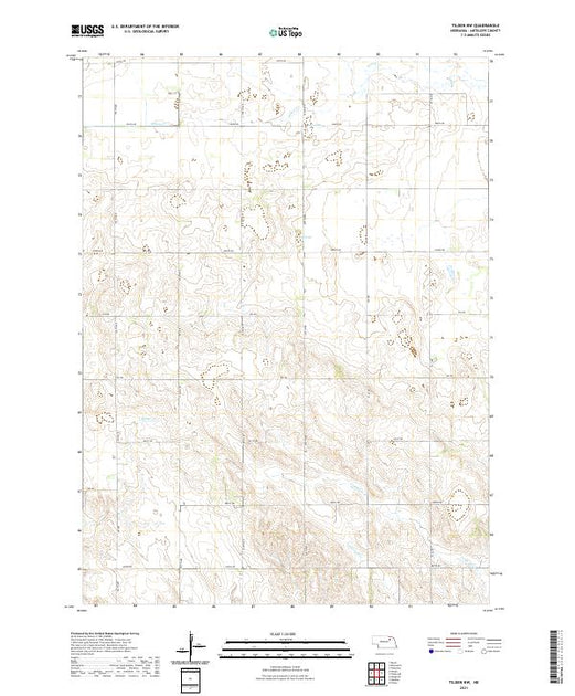 USGS US Topo 7.5-minute map for Tilden NW NE 2021 – American Map Store