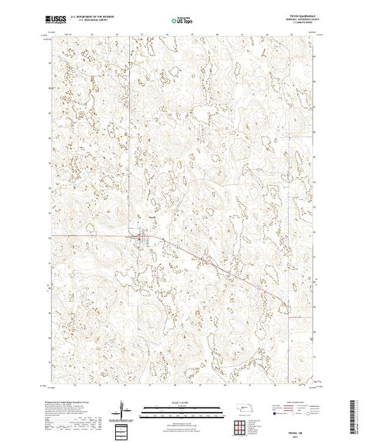 USGS US Topo 7.5-minute map for Tryon NE 2021 – American Map Store