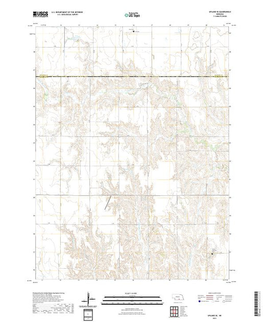 USGS US Topo 7.5-minute map for Upland SE NE 2021 – American Map Store