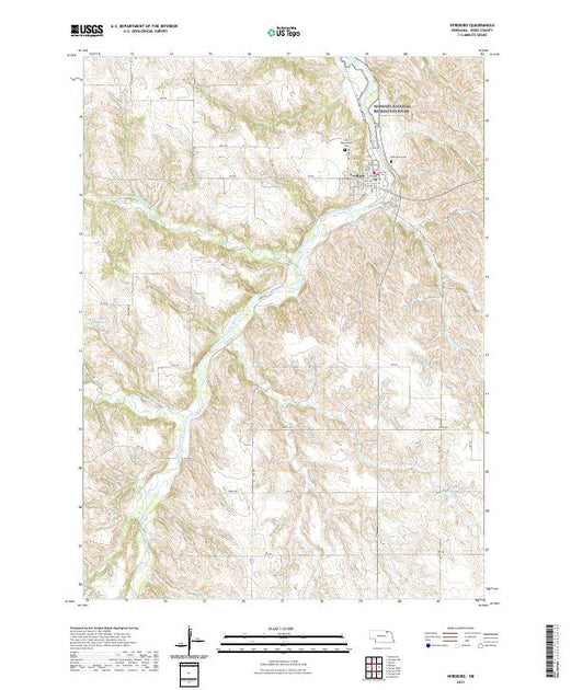 USGS US Topo 7.5-minute map for Verdigre NE 2021 – American Map Store