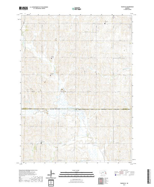 USGS US Topo 7.5-minute map for Wahoo SE NE 2021 – American Map Store