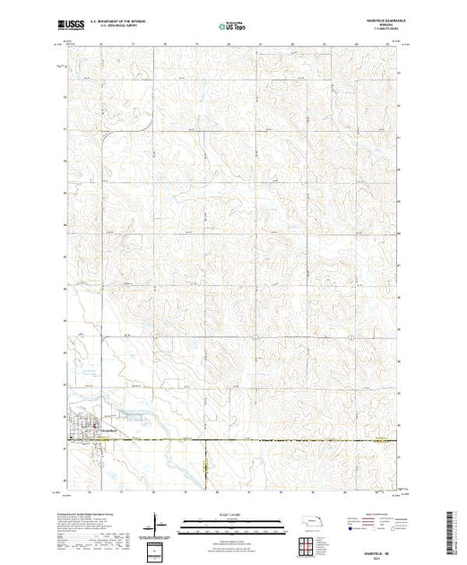 USGS US Topo 7.5-minute map for Wakefield NE 2021 – American Map Store