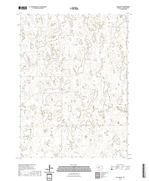 USGS US Topo 7.5-minute map for Wallace NE NE 2021 – American Map Store
