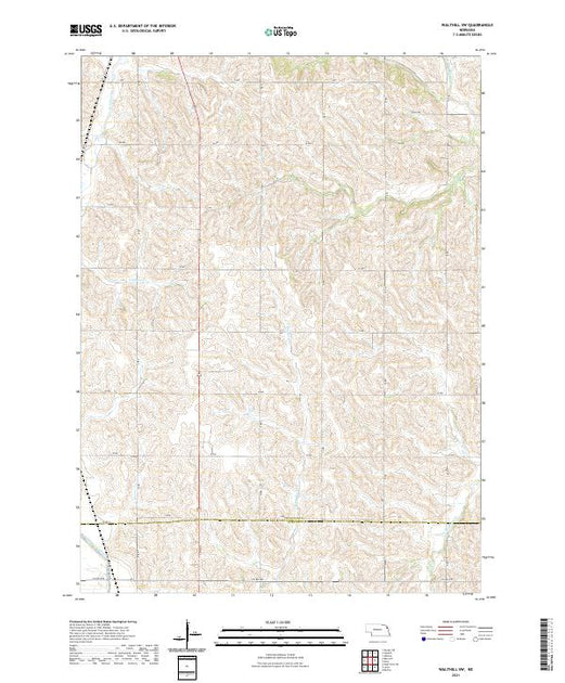 USGS US Topo 7.5-minute map for Walthill SW NE 2021 – American Map Store