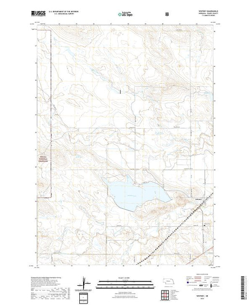 USGS US Topo 7.5-minute map for Whitney NE 2021 – American Map Store