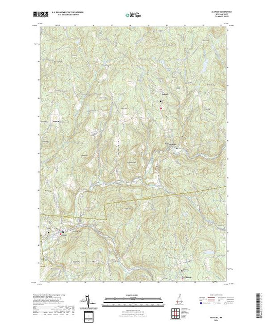 US Topo 7.5-minute map for Alstead NH – American Map Store